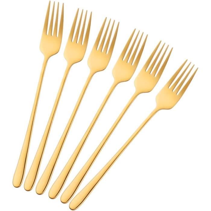 Fourchettes De Table Acier Inoxydable 18-10 Or Fourchettes À Dîner 6 ...