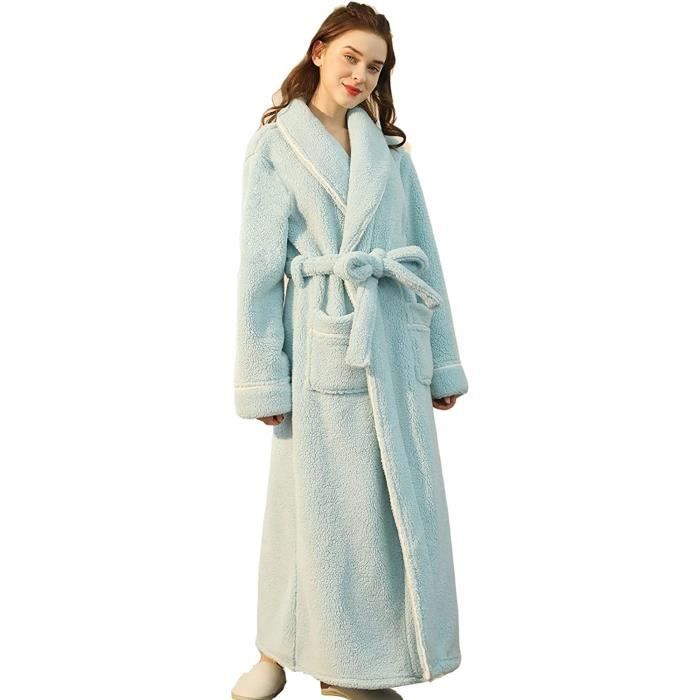CD-SIZE:34-36,Peignoir long en polaire épaisse pour femme - Doux et ...
