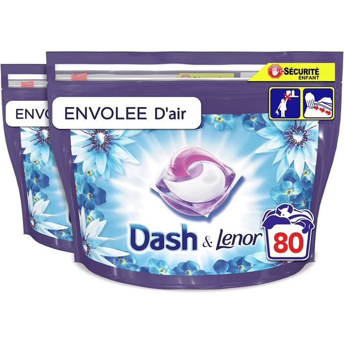 Allin1 lessive capsules collection envolée d'air, 80 lavages (40 pods x ...