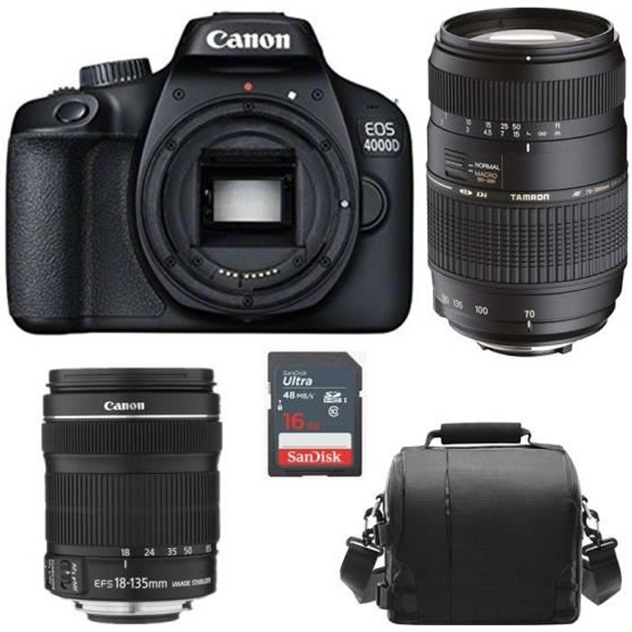 Kit appareil photo reflex CANON EOS 4000D EF-S 18-55MM F3.5-5.6 III ...