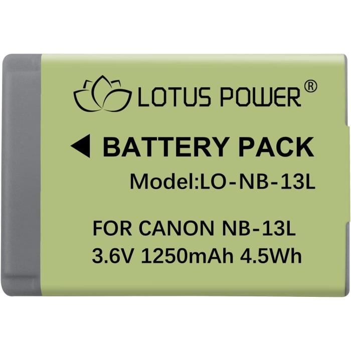 Batterie - CHICHENG - NB-13L - 3,6V - 1250mAh - Compatible Canon G7X et ...