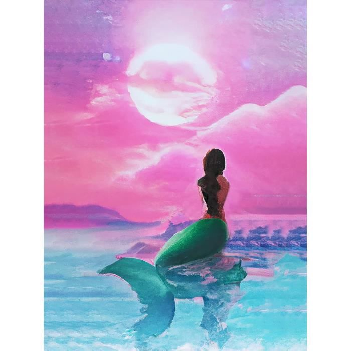 5D Diamond Painting Poisson De Mer Rose, Diy Diamant Peinture Plein ...