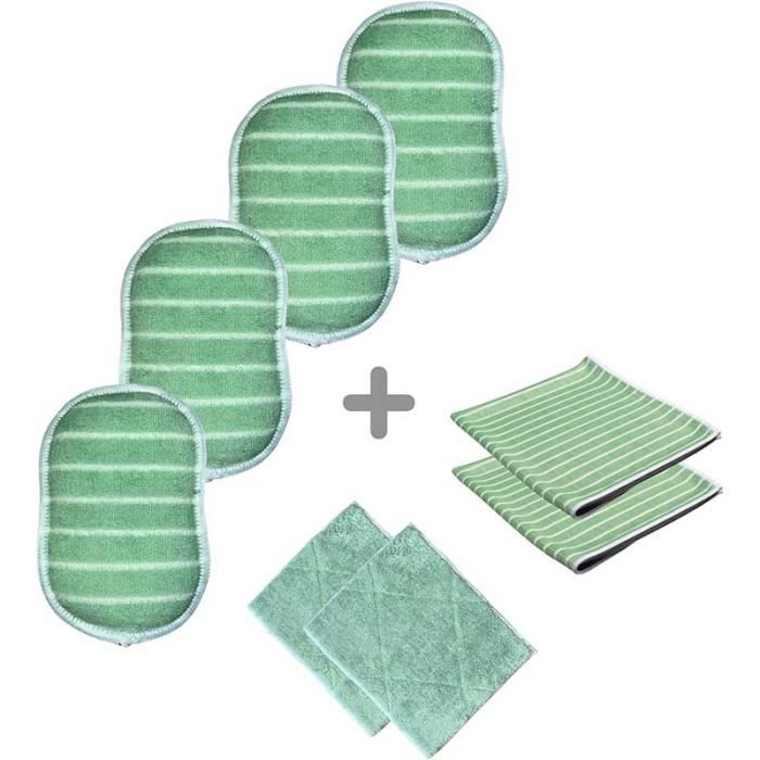 Lot de 8 Eponge Reutilisable Lavable en kit Produits et Accessoires de ...