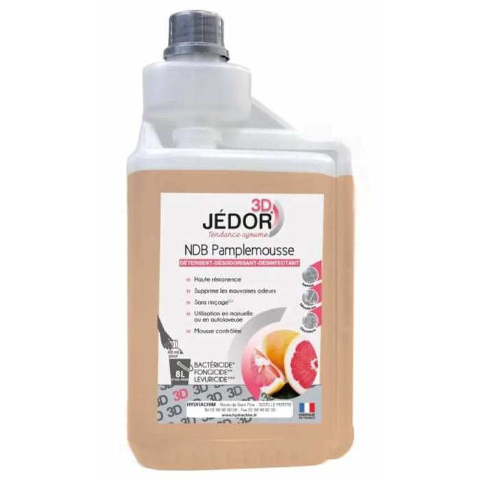 JEDOR - Nettoyant désinfectant 3D sol - Parfum pamplemousse - 1L ...