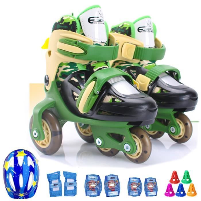 Roller In line débutant Réglable du 29au33- Roues de flash-Trois roues ...