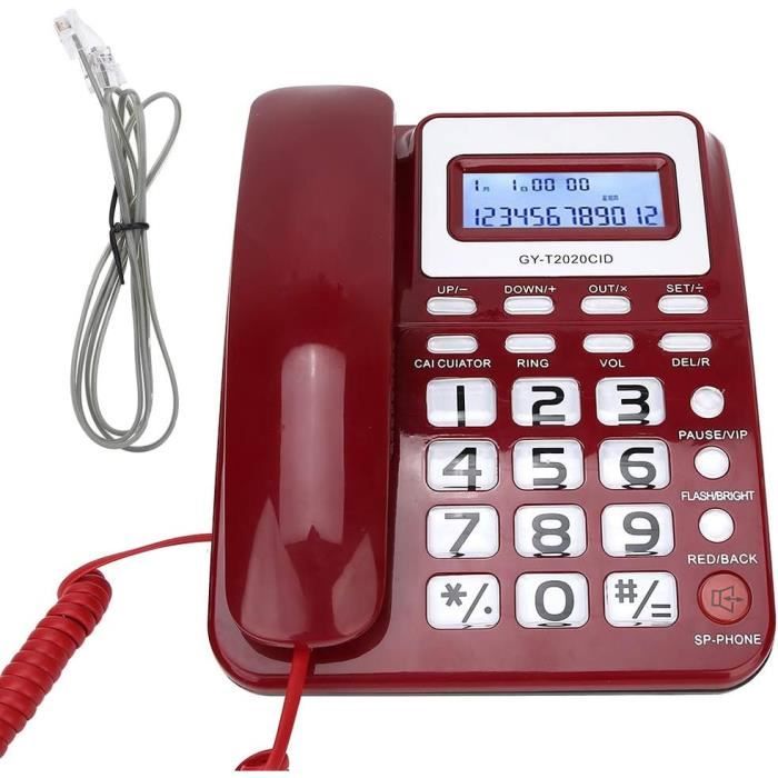 Téléphones Filaires À Gros Boutons, Téléphone Fixe Avec Son Fort Pour Les Personnes Âgées ...