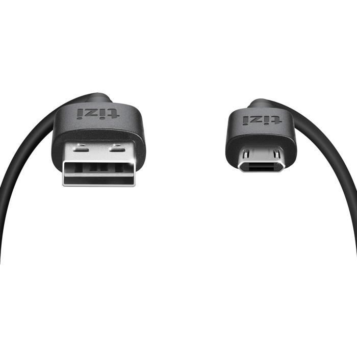 Tizi Flip - Micro Usb (1M, Black) Data And Charging Cable With Double ...