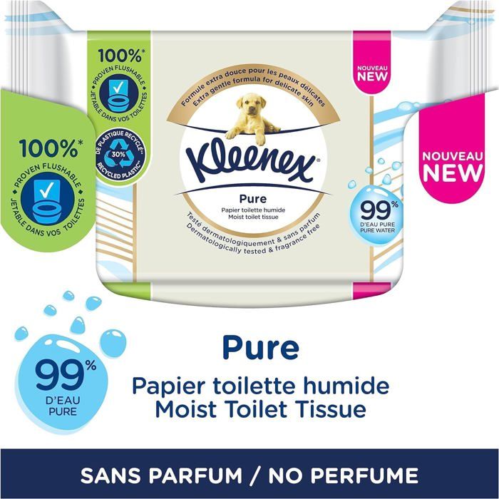 Pure-Papier Toilette Humide (12 Paquets De 38 Feuilles)-Double ...