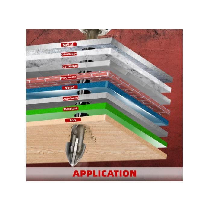 Foret Carrelage,10 Pièces Set de Meche Carrelage 3-12mm, Foret Verre ...