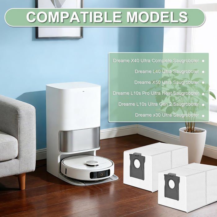 Lot de 10 sacs pour aspirateur compatibles pour Dreame L10s Ultra Gen2 ...