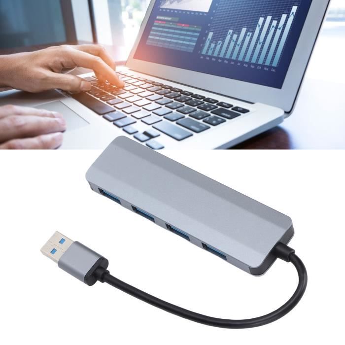 LEX Séparateur USB Hub USB3.0 Répartiteur 4 ports Protection contre les ...