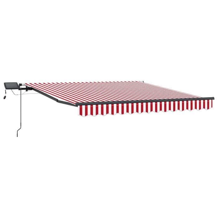 VidaXL Store manuel rétractable avec LED rouge et blanc 300x250 cm ...