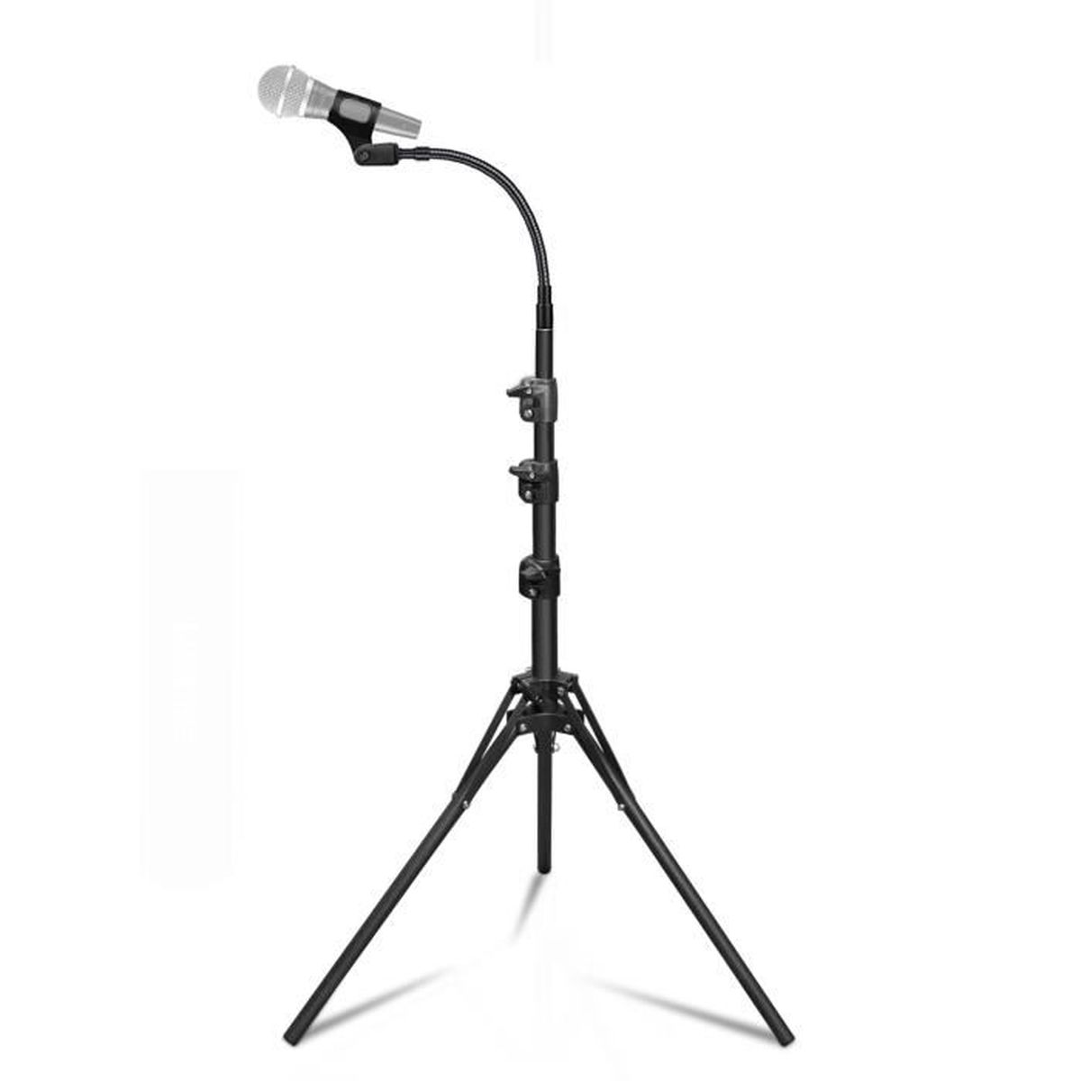 AFAITH Trépied de microphone perché avec deux clips de microphone Pied ...