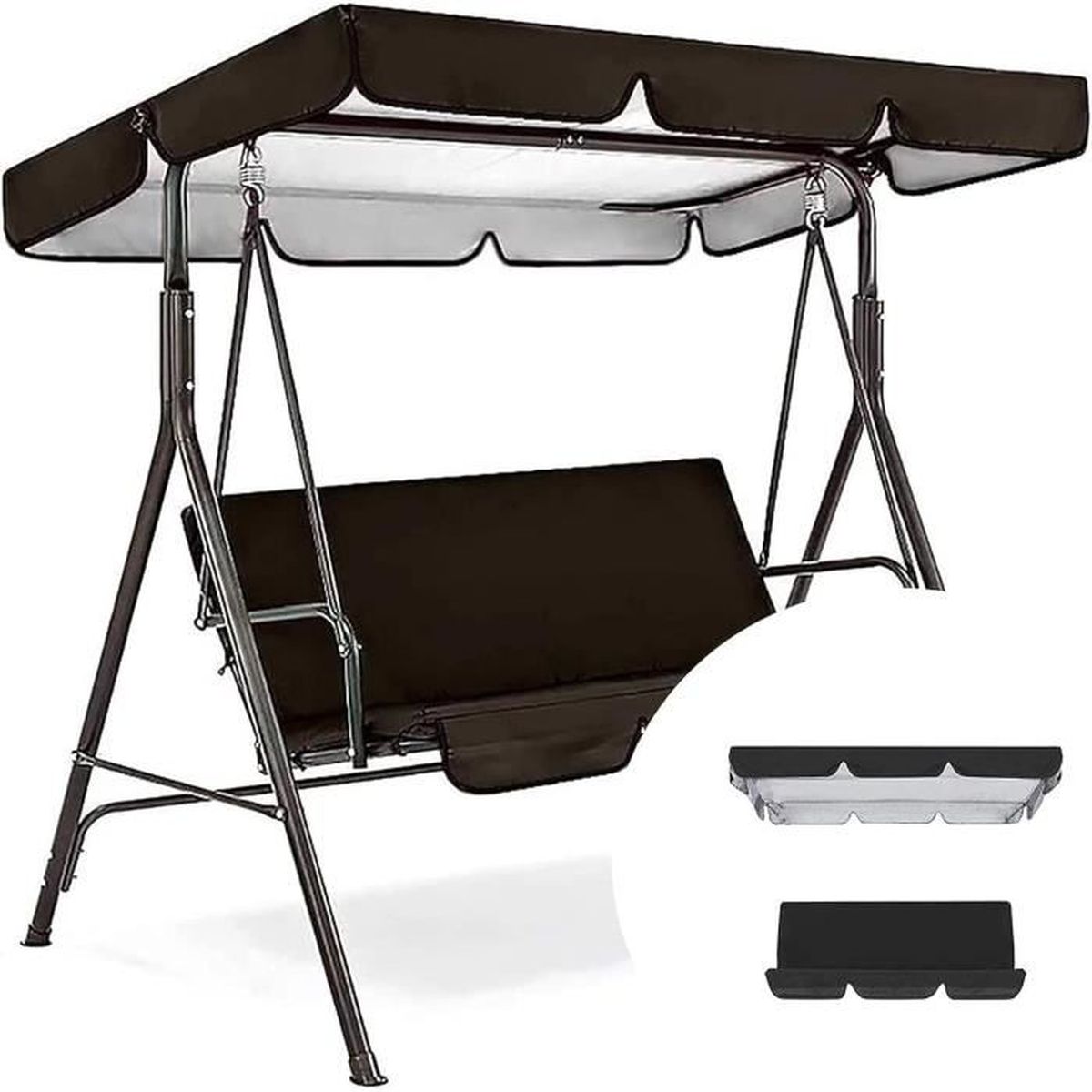 Toit de Rechange Imperméable pour Balancelle de Jardin 3 Places,Toit ...