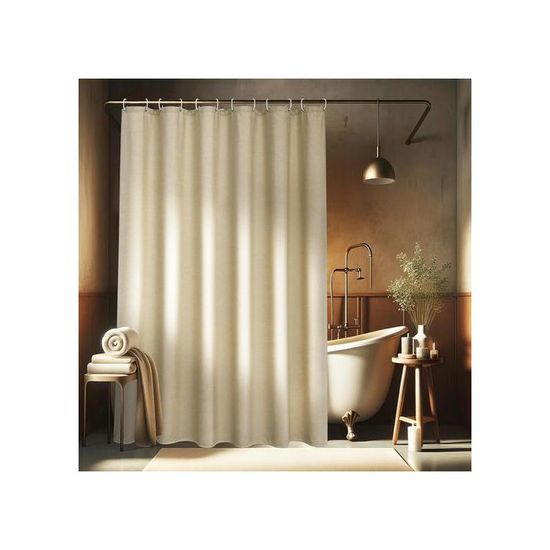 Rideau de douche beige 180x210 cm imperméable et anti-moisissure ...