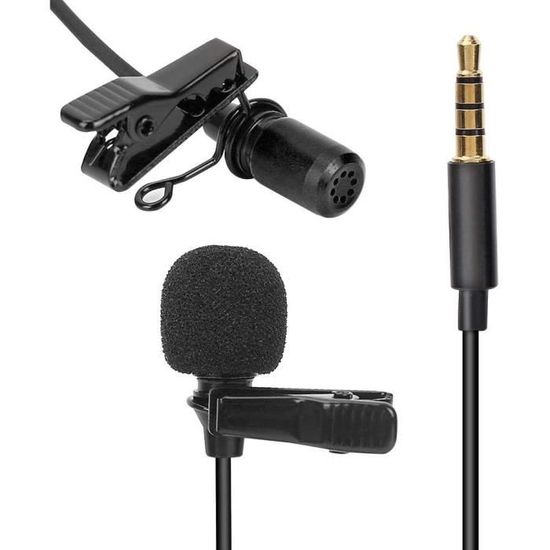 Mini Micro Cravate 3.5mm Audio Jack, Micro Clip-on Microphone Portable ...