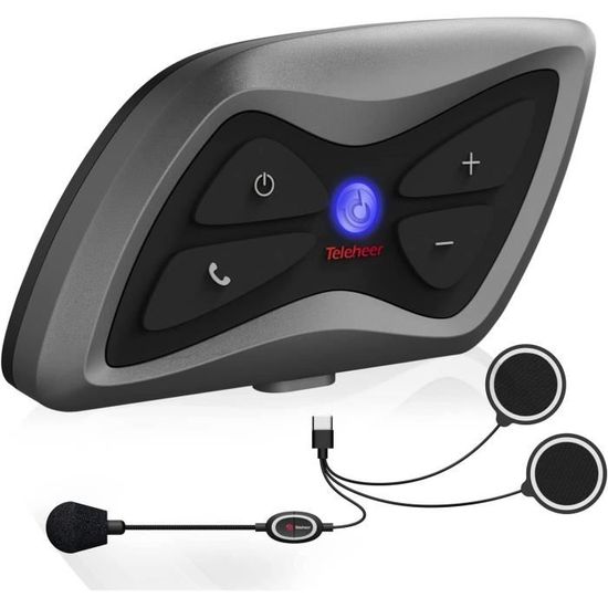 Estgouk T6 1500m Casque Moto Interphone Étanche Ip65 Full Duplex ...