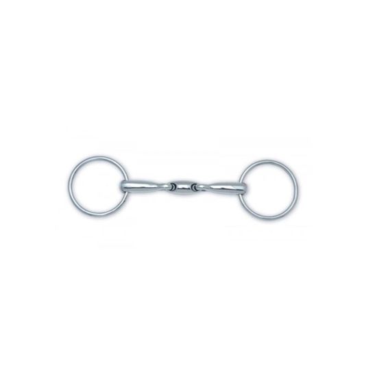 Mors 2 anneaux pour cheval incurvés double brisure HFI - argenté - 135 ...