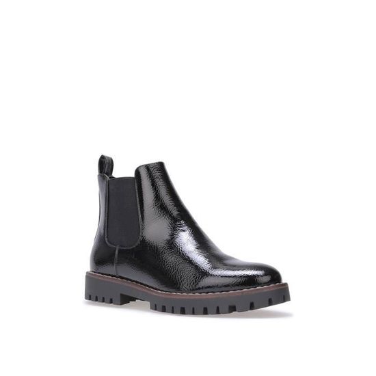 La Modeuse-Bottines-Bottines Chelsea vernies à semelle crantée.Modèle ...