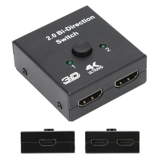 Commutateur bidirectionnel HDMI - ZJCHAO - 4K - 2 Ports - Transmission ...