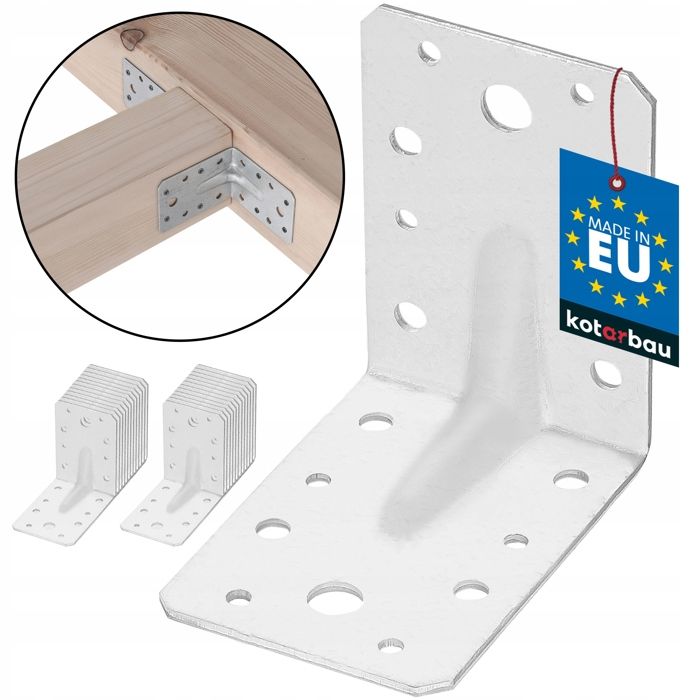 Équerre de fixation - KOTARBAU - 90 x 90 x 65 mm - Acier galvanisé ...