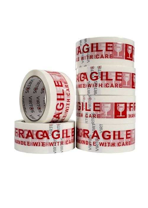 Lot de 6 rouleaux de ruban adhésif d'emballage fragile pour boîtes et ...