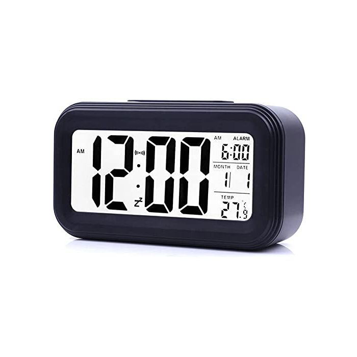 Réveil Digital Réveil Matin, Horloge Numérique Réveil à Pile Silencieux ...