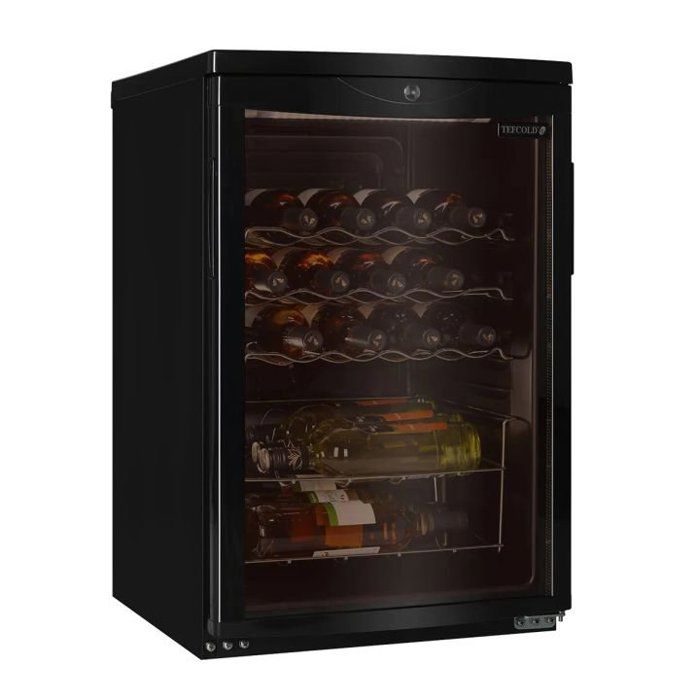 Réfrigérateur à vin ventilé 85 Litres, 22 bouteilles 750 ml, noir, 165 ...