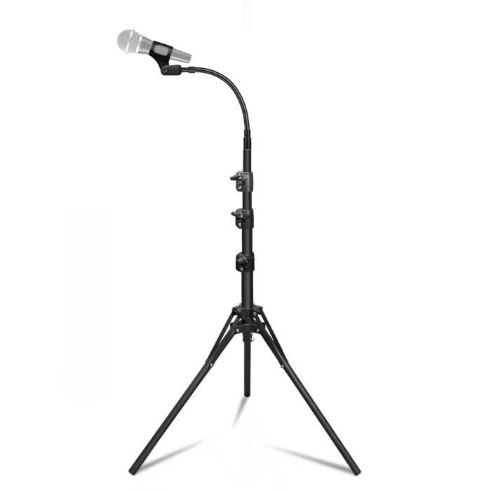 AFAITH Trépied de microphone perché avec deux clips de microphone Pied ...