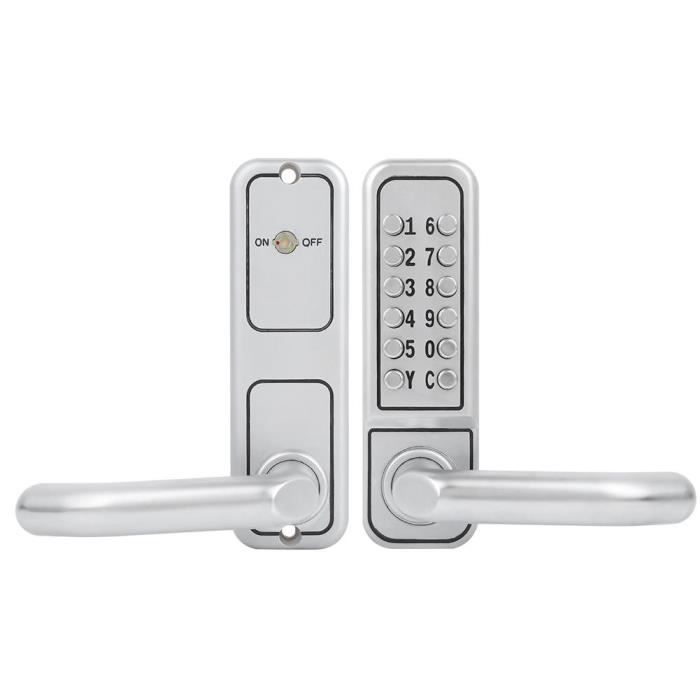 ARAMOX Verrou de porte Serrure sans Clé Clavier Mécanique Étanche à Mot de Passe en Alliage de ...