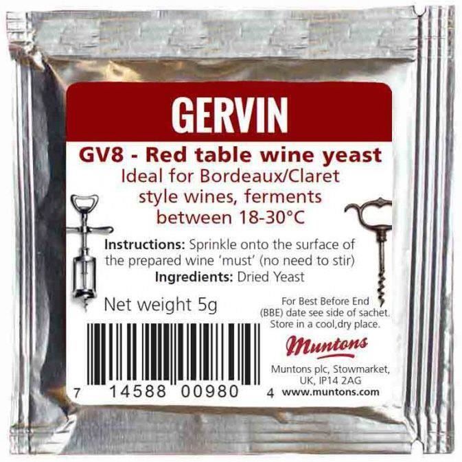 Gervin vin levure A souche GV8 - Gervin Wine Yeast A Strain GV8 - La ...