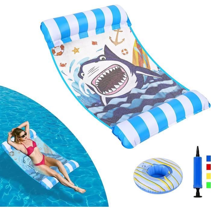 Flottant Hamac Gonflable, Hamac Gonflable Piscine avec 1 Pompe à air, 1 ...