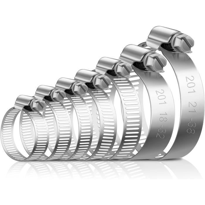 Lot De 60 Colliers De Serrage Assortis 6-12-10-16-13-19-16-25-19-29-18 ...