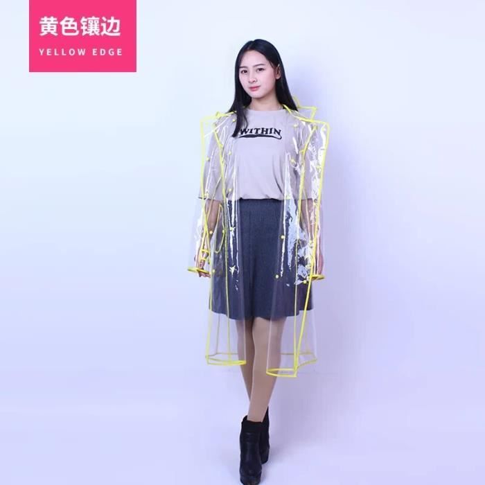 Manteau de pluie long et transparent pour homme et femme,veste imperméable,imperméable,pour la ...