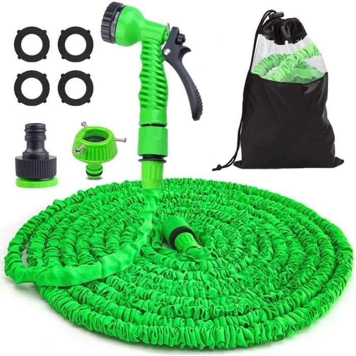 Tuyau D'Arrosage Extensible,Tuyau Arrosage Flexible 100Ft, Rétractable ...