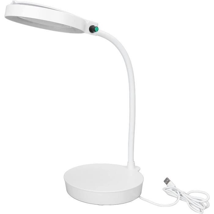 Lampe loupe à LED, Base Stable à Gradation Continue Lampe de Bureau en ...