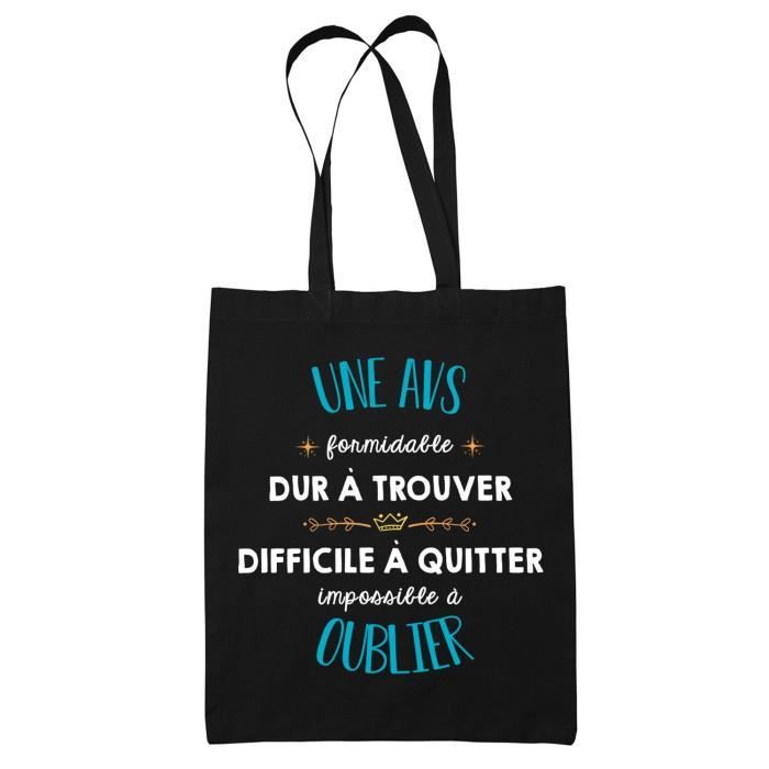 Tote Bag - AVS - Noir - Coton Recyclé - Réutilisable - 10 Litres Noir ...