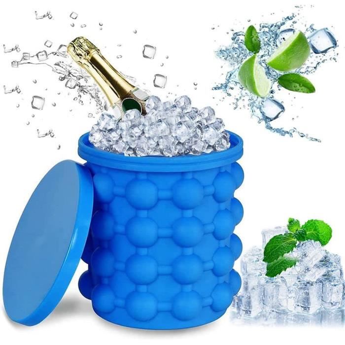 Bac à glaçons - Ice Cube Maker - Silicone bleu - Avec couvercle ...