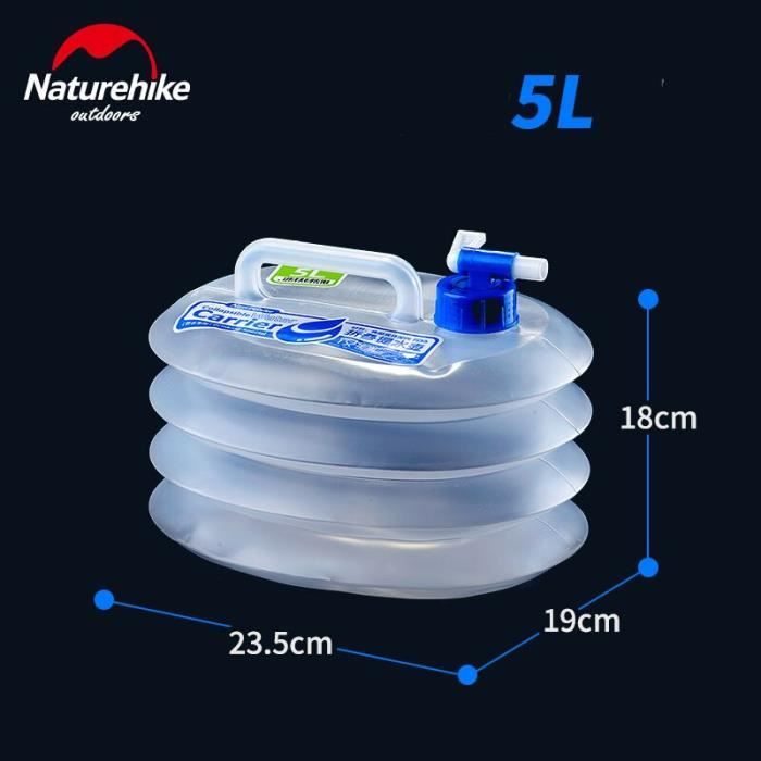 Sac d'hydratation,conteneur d'eau pliable,5l 10l 15l,seau pliable,sac d'eau pliable,camping en ...