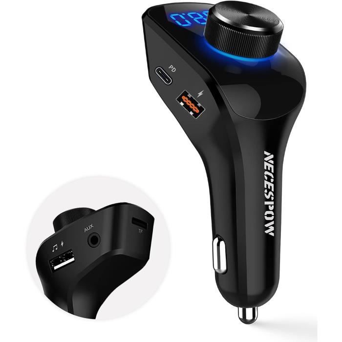 Bluetooth Transmetteur Fm Usb C, Adaptateur Voiture Kit Avec Pd30W Et ...