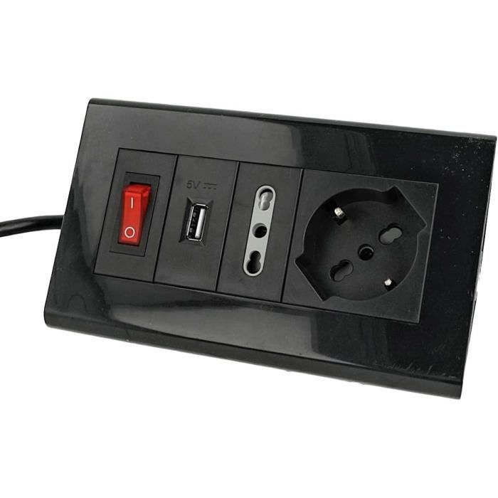 Multiprise De Bureau, Multiprise Usb De Table, 1 Prise Schuko + 1 Prise ...