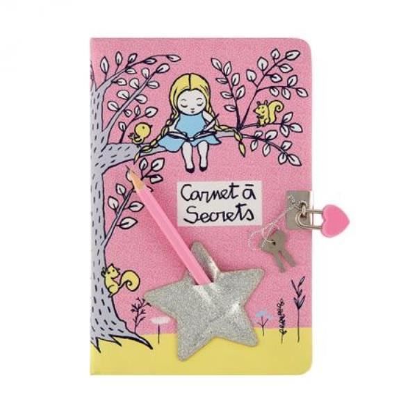Carnet intime AMY (+cadenas et crayon) Filles brillantes - Derrière la ...