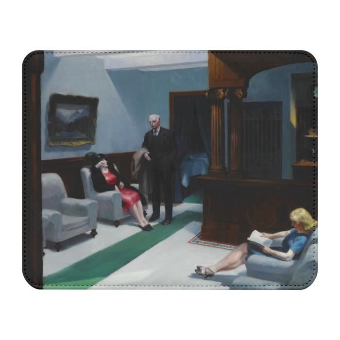 Tapis de Souris Simili Cuir Hotel Lobby Edward Hopper Peinture Realisme ...