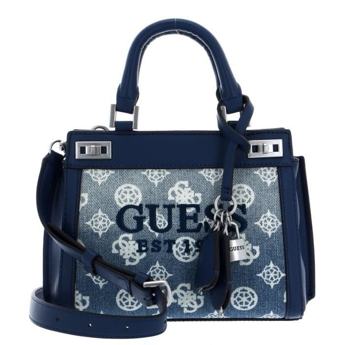 GUESS Katey Mini Satchel Denim Ombre Logo [214536] - sac à épaule ...