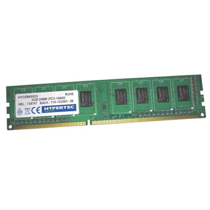 2Go RAM DDR3 PC3-10600U HYPERTEC HYCEN5502G 738747 DIMM PC Bureau ...