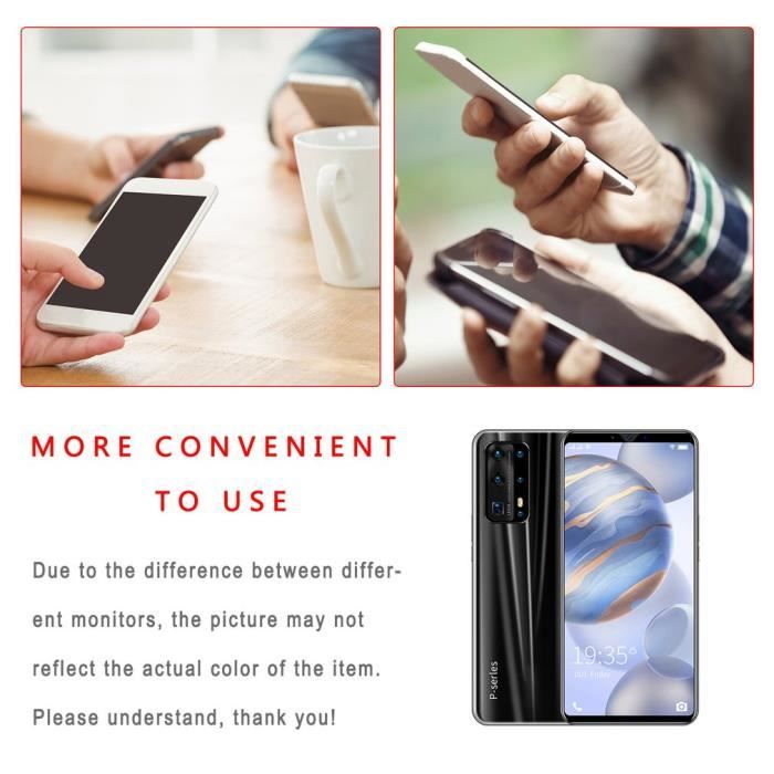 Téléphone portable intelligent universel P43 Écran de goutte d'eau ...