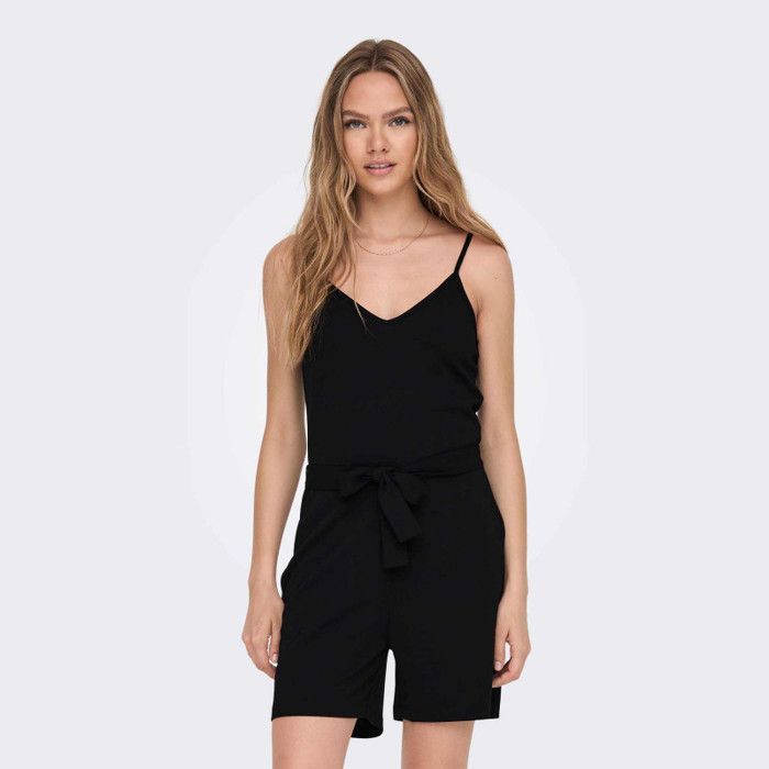 Combishort col v bretelles réglables ceinture uni Femme JDY Noir - Cdiscount Prêt-à-Porter