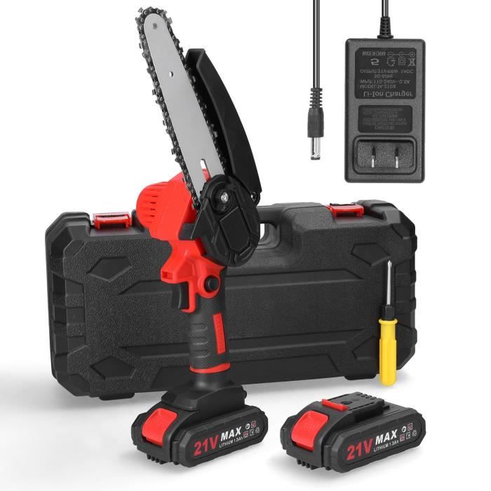 Tronçonneuse Portative ,2 batteries ,Scie à élaguer électrique portable ...