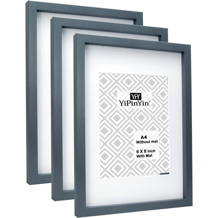 Lot De 3 Cadres Photo A4 Avec Support Pour Cadres Photo A5 (15,2 X 20,3 ...