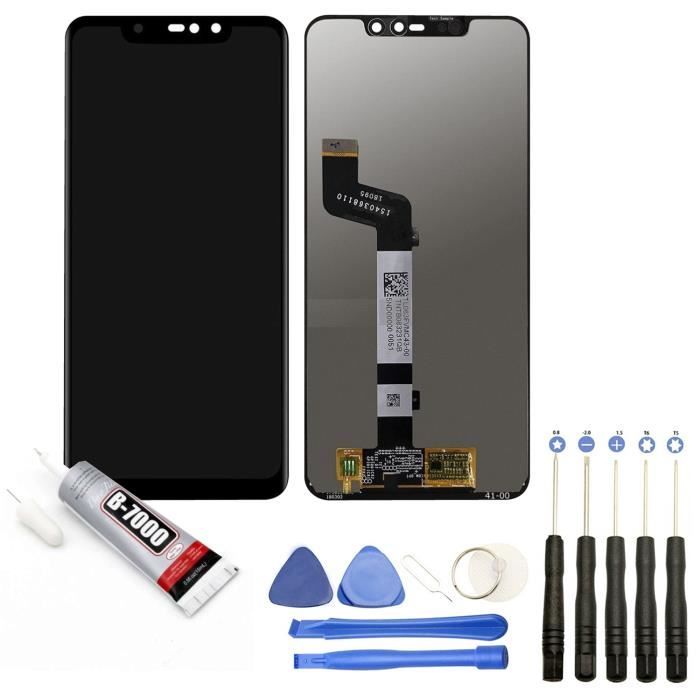 Vitre tactile + Ecran LCD compatible avec Xiaomi Redmi Note 6 Pro taille 6.26" Noir + Kit outils ...